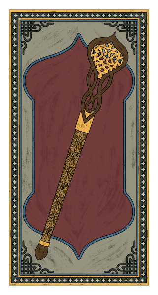 01-Wands - THE MAGIC OF THE ORIENT IN THE FIRST ARABIC TAROT