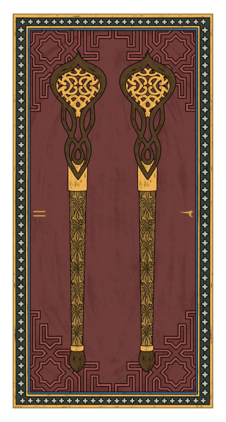 02-Wands - THE MAGIC OF THE ORIENT IN THE FIRST ARABIC TAROT