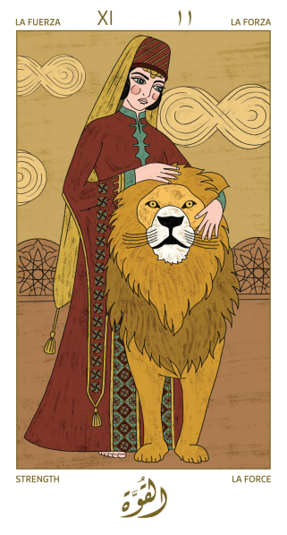 M11-Strength – THE MAGIC OF THE ORIENT IN THE FIRST ARABIC TAROT